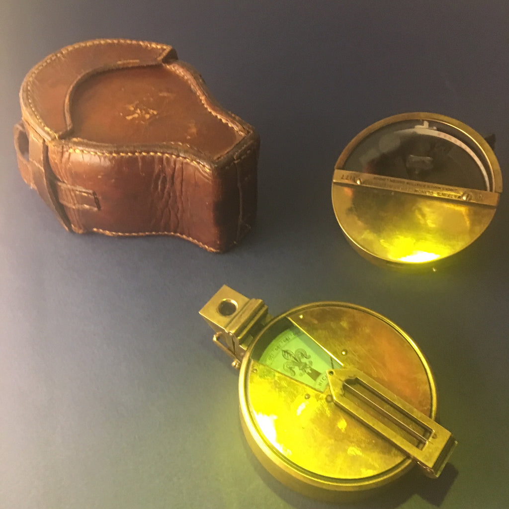 Zero Stock-Antique Green Card Prismatic Compass and Clinometer J.J. Hi ...