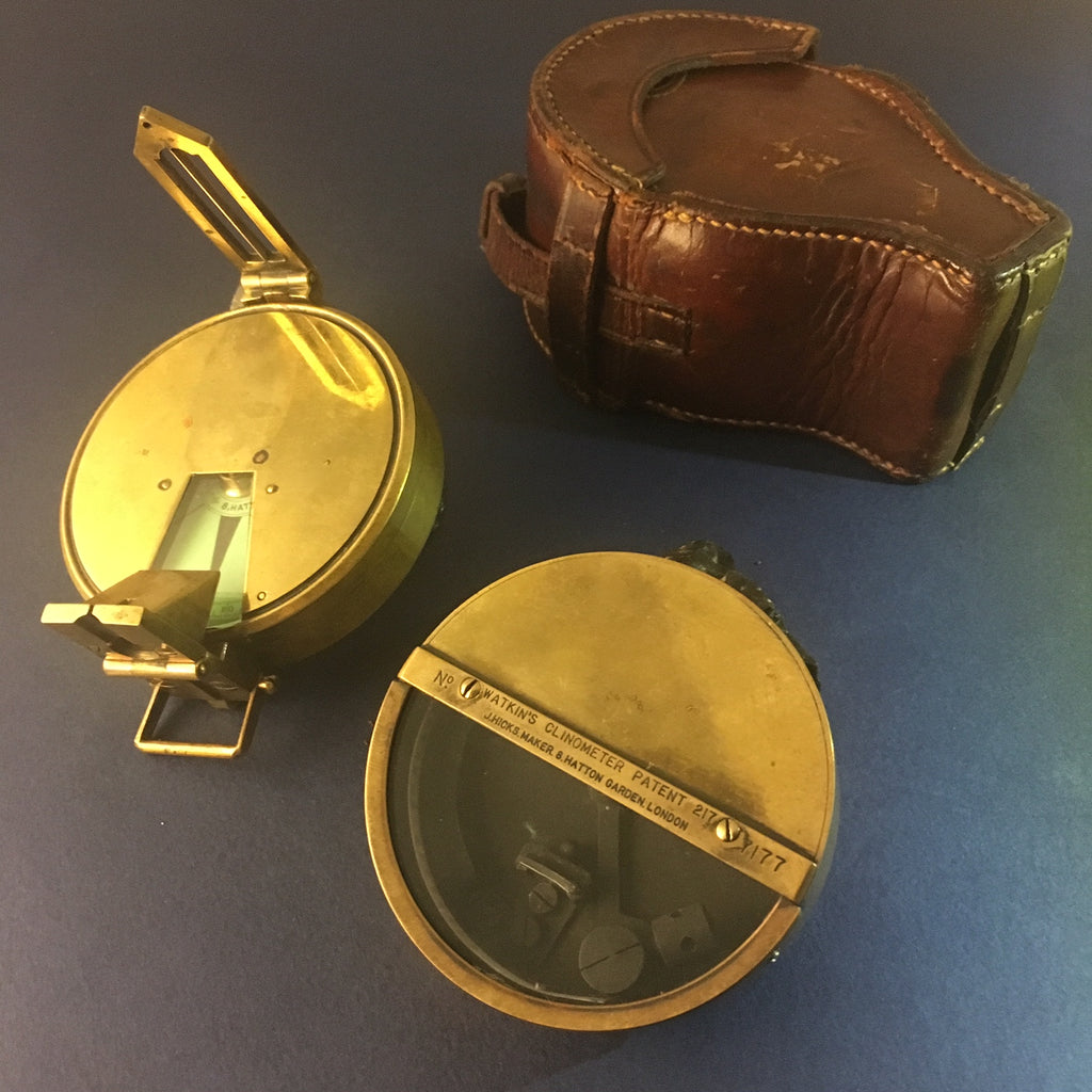 Zero Stock-Antique Green Card Prismatic Compass and Clinometer J.J. Hi ...