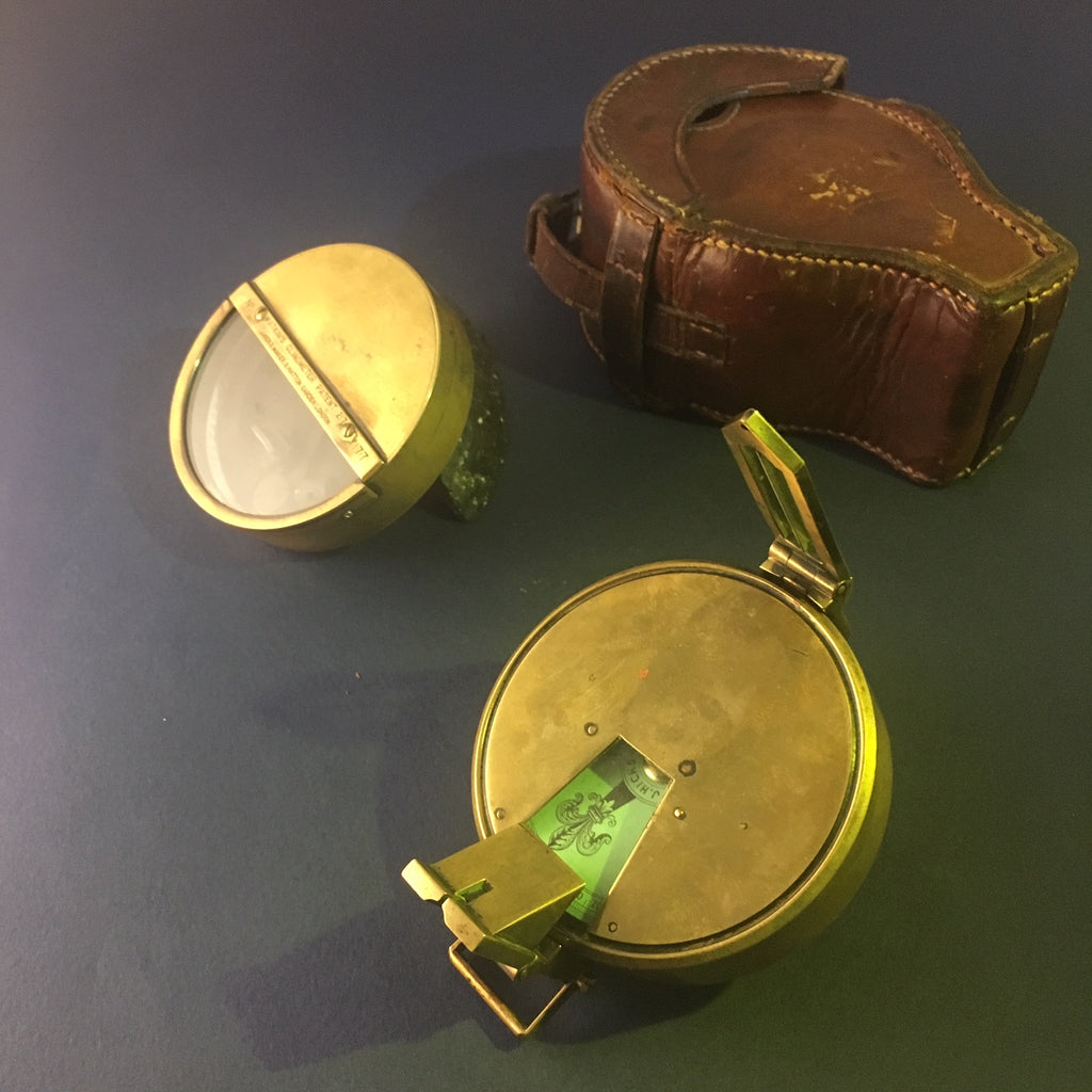 Zero Stock-Antique Green Card Prismatic Compass and Clinometer J.J. Hi ...