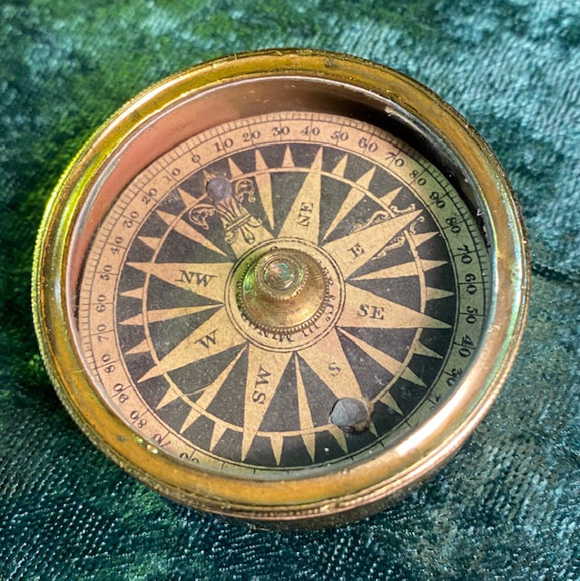 Zero Stock - Antique Small Nautical Floating Card Compass Made by Spen ...